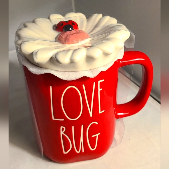 Rae Dunn | Kitchen | Rae Dunn Love Bug Mug With Ladybug Lid Topper ...